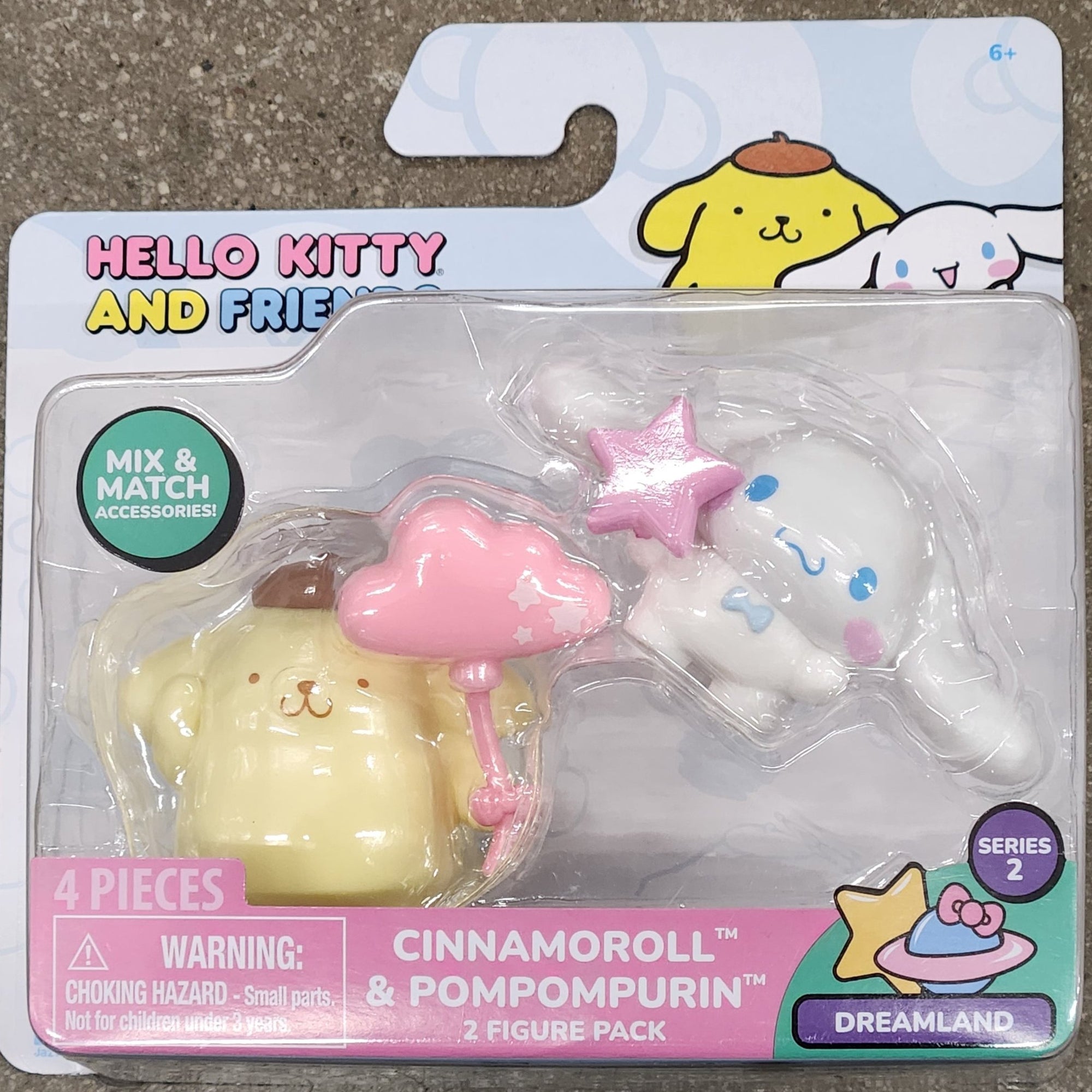 Jazwares Hello Kitty and Friends Series 2 Dreamland 2" Figure 2-Pack A ...