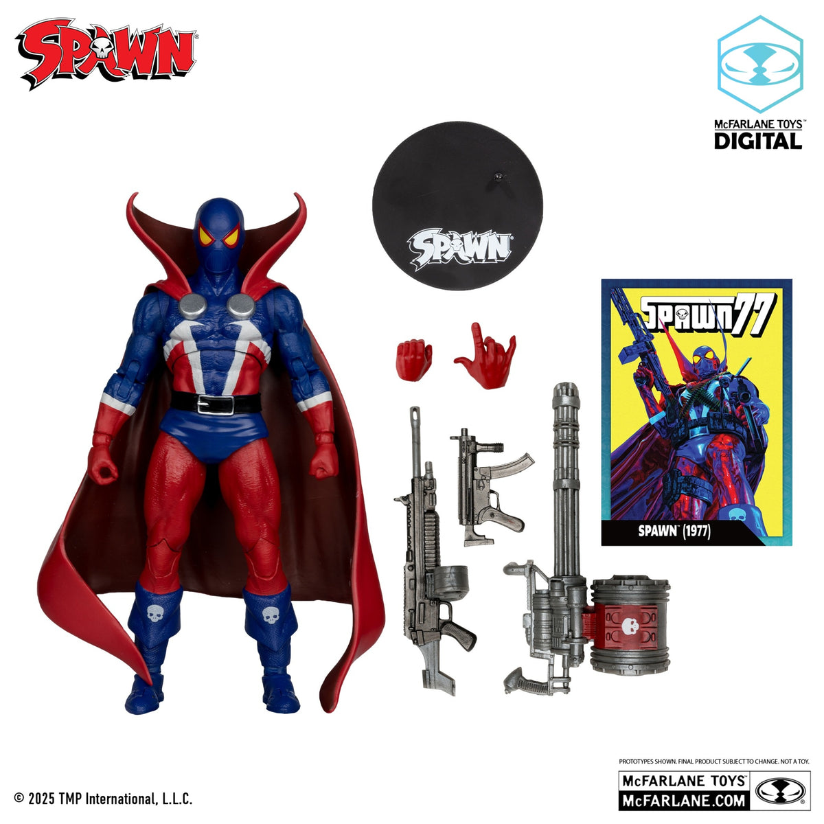McFarlane Toys Spawn Page Punchers Digital Spawn 1977 (Blue/Red) Actio ...