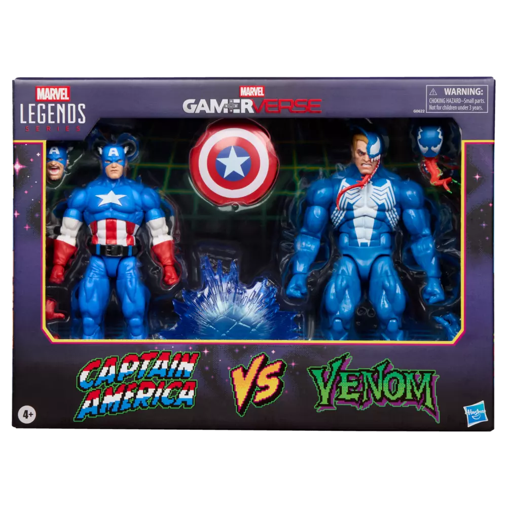 Hasbro Marvel Legends Gamerverse Captain America vs Venom Action Figur ...