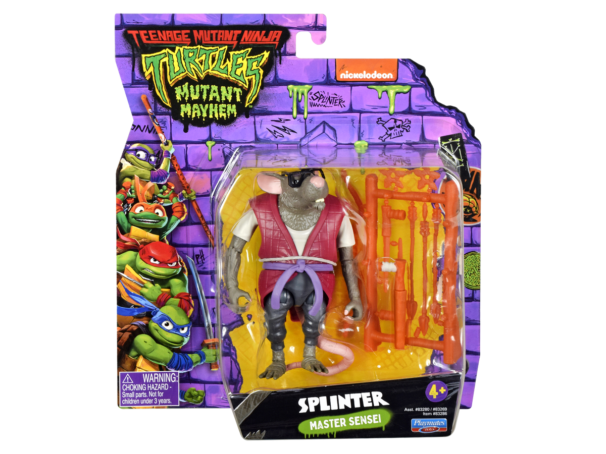 Playmates Teenage Mutant Ninja Turtles Mutant Mayhem Splinter Action F ...
