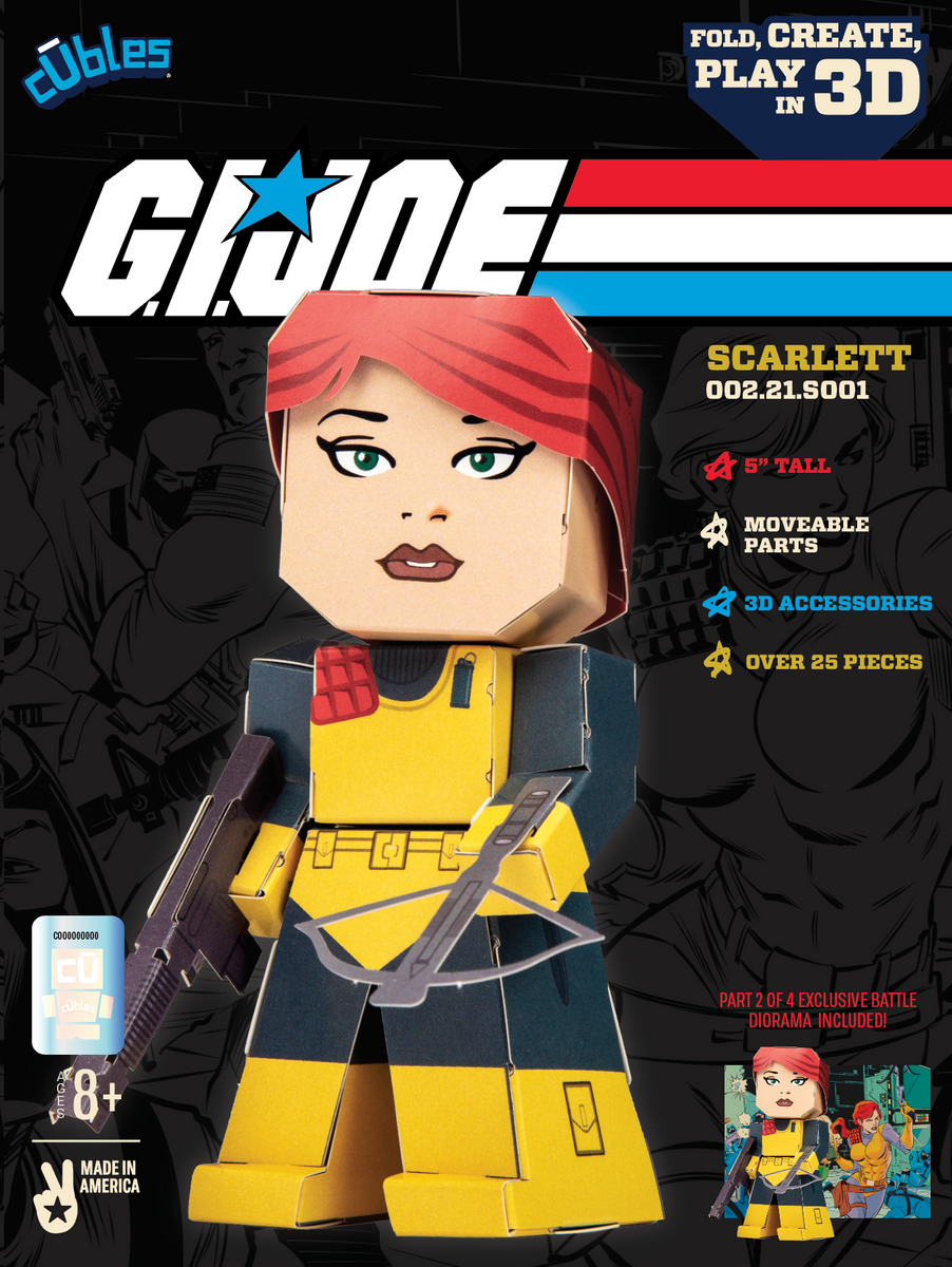Cubles GI Joe Scarlett Papercraft Kit| St. Mark's Comics